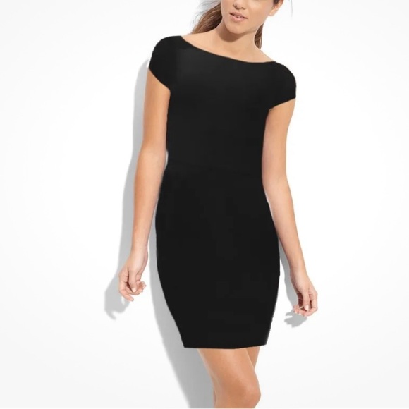 BCBGMaxAzria | Dresses | Bcbg Max Azria Black Body Cone Dress Full Back ...